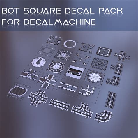 Artstation Bot Square Decal Pack For Decalmachine Resources