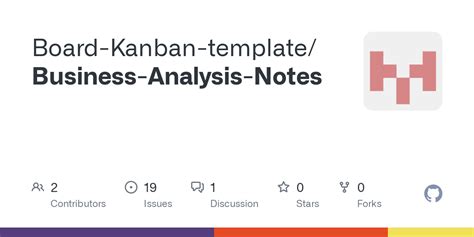 Github Board Kanban Template Business Analysis Notes