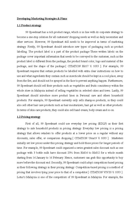 Developing Marketing Plan Developing Marketing Strategies And Plans 1