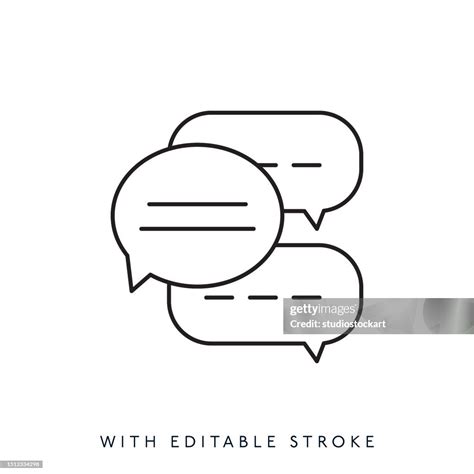 Speech Bubble Icon With Editable Stroke High Res Vector Graphic Getty Images