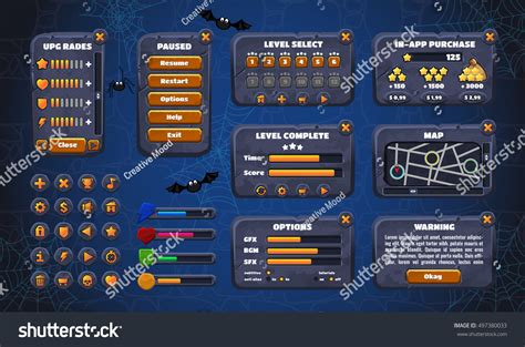 Game Ui Set Images Browse Stock Photos Vectors Free Download With Trial Shutterstock