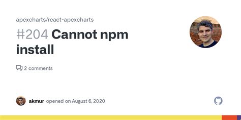 Cannot Npm Install Issue 204 Apexcharts React Apexcharts GitHub