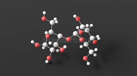 Cellulose Molecular Structure Polysaccharide Ball And Stick 3d Model
