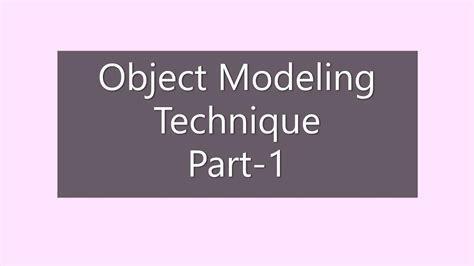 What Are Models Of Object Modeling Techniques At Charles Mims Blog