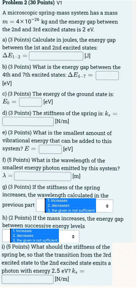 solved problem 2 30 ﻿points ﻿v1a microscopic spring mass