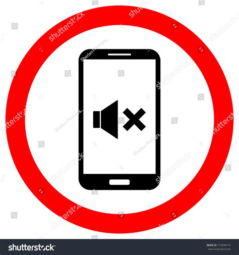 Turn Off Phone Sign Red Circle Stock Vector Royalty Free