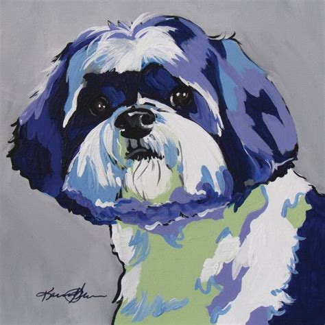 Shih Tzu Pop Art Pet Portrait Art Print By Karren Garces Pet Art Pop