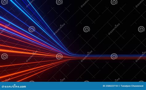 3d Render Motion Line Of Speed And Power Or Light Trails High Speed Light With Curve Movement