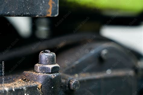 Oil Pressure Sensor On The Body Of The Walk Behind Tractor Close Up Stock Photo Adobe Stock
