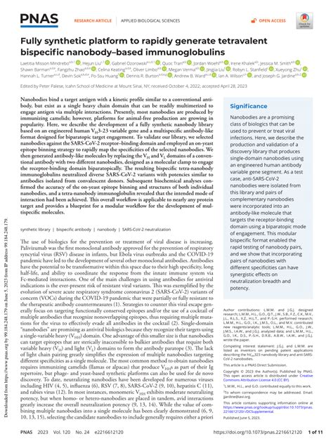 Pdf Fully Synthetic Platform To Rapidly Generate Tetravalent