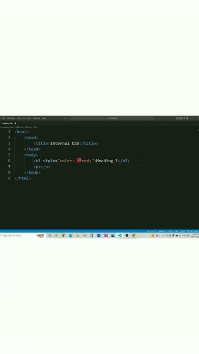 internal css 💻 shorts short viral coding html css youtube