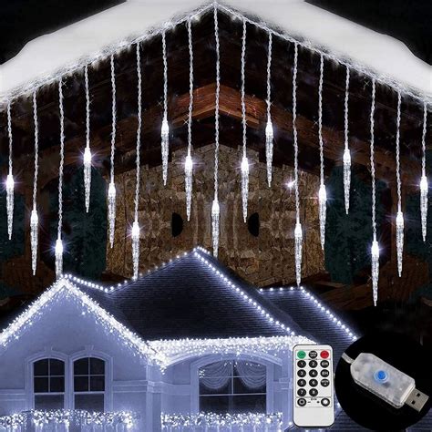 Oyajia Led Lichterkette 6m 40 Leds Eiszapfen Lichterkette Dimmbar Mit