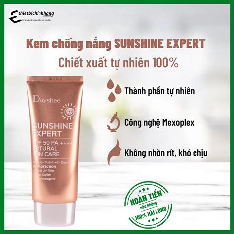 Kem chống nắng tối ưu đa bảo vệ da chiết xuất tự nhiên SUNSHINE Thiết bị chính hãng CE