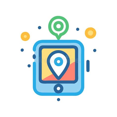 Comprehensive Gps Tracker Icon Stock Vector Illustration Of