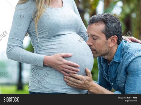Man Kissing Pregnant Image And Photo Free Trial Bigstock
