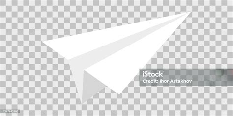 종이 평면 아이콘 투명 한 배경에 3d 현실적인 흰색 비행기 벡터 그림입니다 입체 이미지에 대한 스톡 벡터 아트 및 기타 이미지 입체 이미지 비행기 로켓 Istock