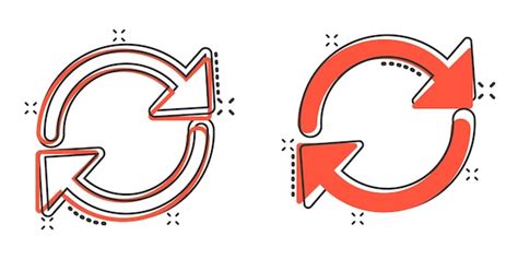 コミック スタイルのリサイクル アイコン分離白地漫画ベクトル図を再利用しますリサイクル スプラッシュ効果記号ビジネス コンセプト