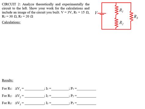 Solved R CIRCUIT Analyze Theoretically And Experimentally Chegg Com