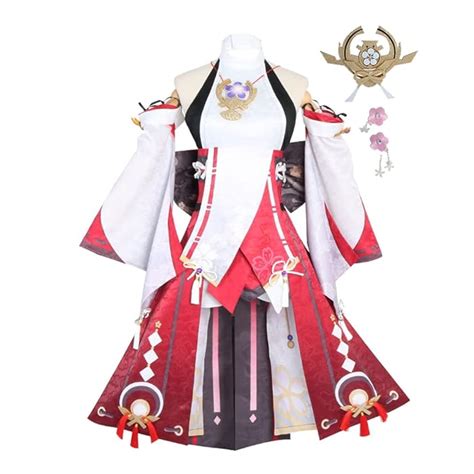 Buy Women Us Size Genshin Impact Yae Miko Cosplay Costume Outfits For