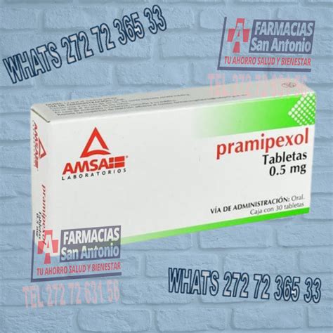Pramipexol 0 5mg 30 Tabletas Laboratorios Amsa