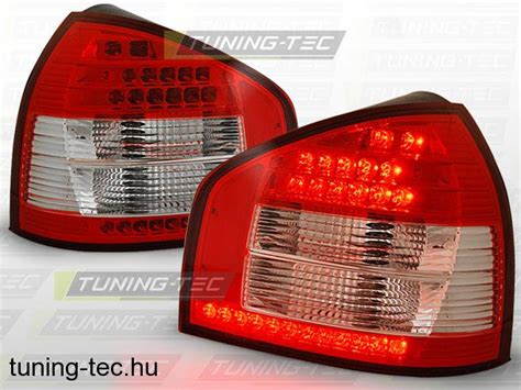Hátsó Lámpák Audi A3 08 96 08 00 Red White Led Tuning Tec Hátsó Lámpa