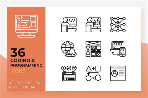 Coding And Programming Icons Icons ~ Creative Market