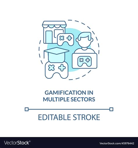 Gamification In Multiple Sectors Turquoise Vector Image