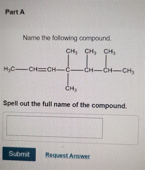 Solved Name The Following Compound Spell Out The Full Name Chegg