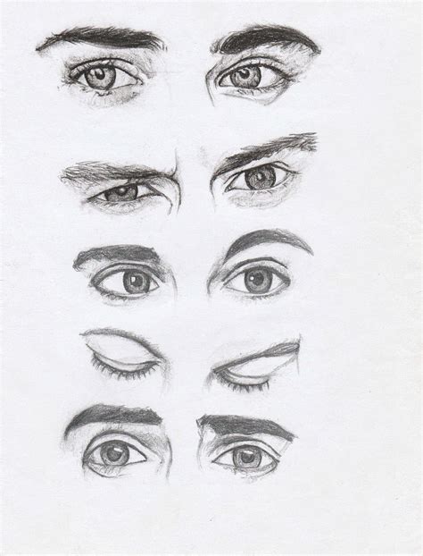 Как нарисовать глаза парня