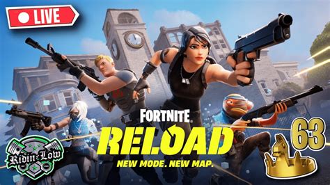 🔴live Fortnite Running Reload Games 63 Crowns Use Code Ridin Ad Youtube