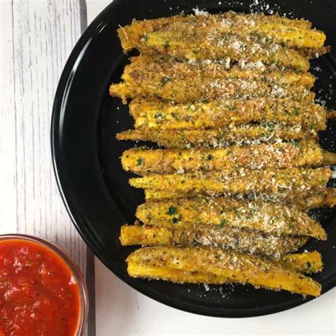 Keto Eggplant Fries Air Fryer Recipe Low Carb Gluten Free