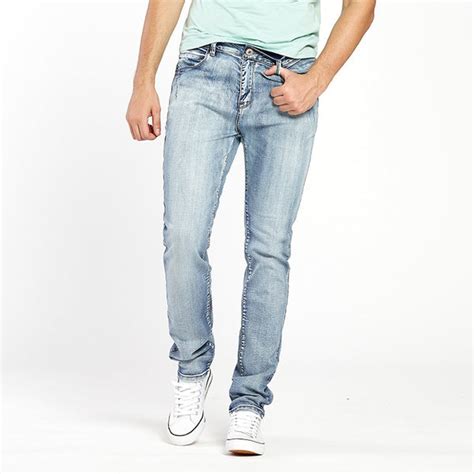 Drizzte Brand Mens Jeans Trendy Stretch Blue Grey Denim Men Slim Fit J