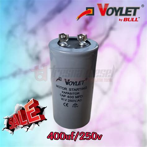 Compressor Capacitor Dynamo 400uf 250v Voylet By Bull Shopee Malaysia