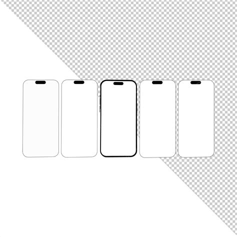 อุปกรณ์จำลอง Iphone 15 Ui Ux โทรศัพท์เวกเตอร์มุมมองมุมต่างๆ เทมเพลต