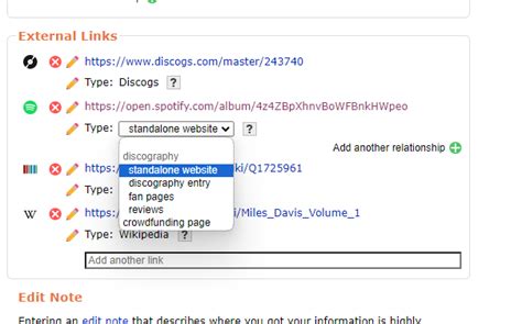 Add Spotify Link To Release Group Musicbrainz Metabrainz Community