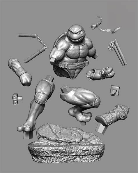 1286 Michelangelo Tmnt Stl 3d Print Files My Stl