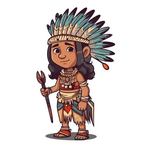 インドの衣装を着たネイティブのクリップアート漫画インドの少年 ベクターイラスト画像とpngフリー素材透過の無料ダウンロード Pngtree