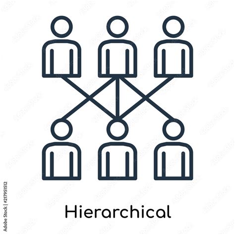 Hierarchical Structure Icon Vector Isolated On White Background Hierarchical Structure Sign