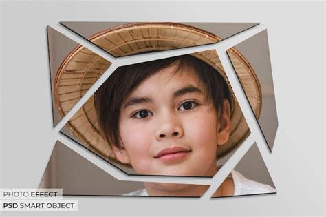 Free Psd Model Posing Paper Cutting Effect
