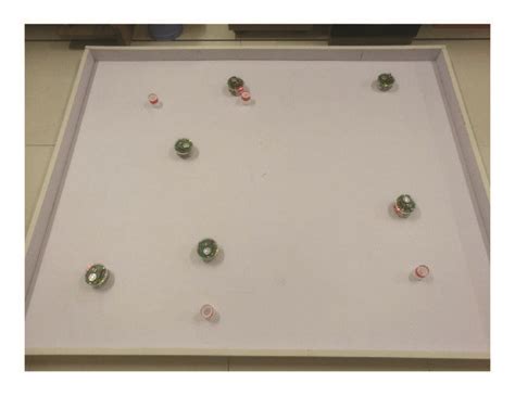 Photograph Of Experiment With Actual Robots Using Proposed Method