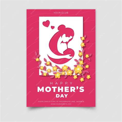 Premium Vector Vector Mothers Day Poster Design