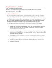 Practice Final Exam CS 2011 Introduction To Computing Systems