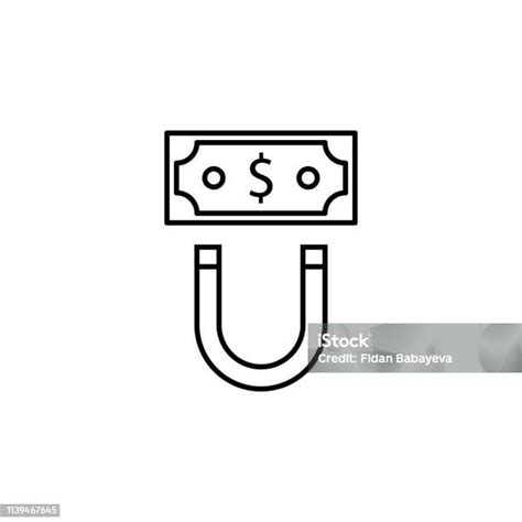 자석 지폐 달러 아이콘입니다 금융 그림의 요소입니다 표시 및 기호 아이콘은 웹 로고 모바일 앱 Ui Ux에 사용할 수 있습니다 0명에 대한 스톡 벡터 아트 및 기타 이미지