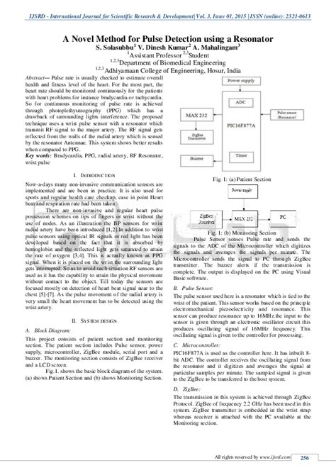 Pdf Pulse Detection Via Rf Signal Resonator In Artery Monitoring