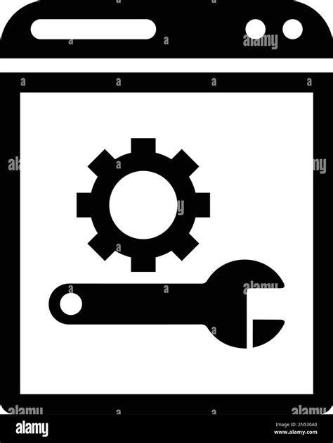 Browser Optimization Setting Icon Perfect Use For Designing And Developing Websites Printed