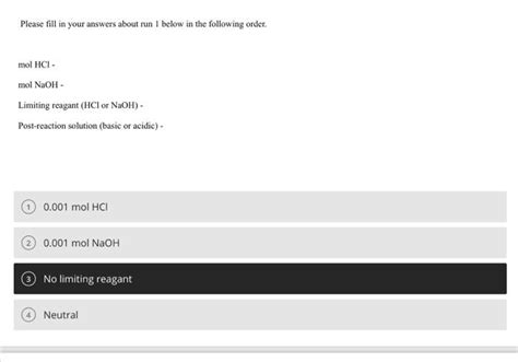 solved please fill in your answers about run 1 below in the
