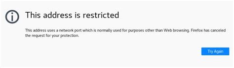 firefox this address is restricted override fix