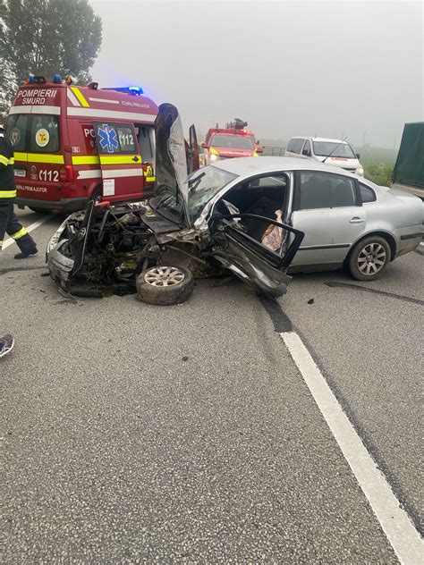 Accident cu patru mașini implicate pe centura orașului Gherla în
