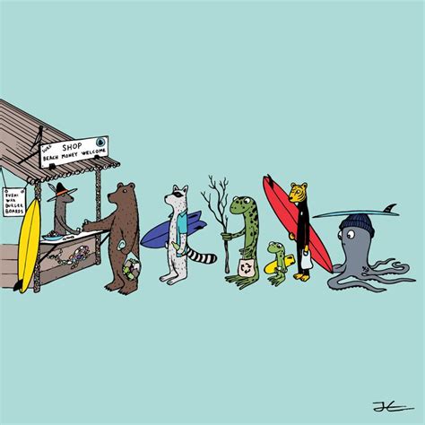 Jonas Claesson Illustrations T Shirts Prints Fun Stuff Surf Art