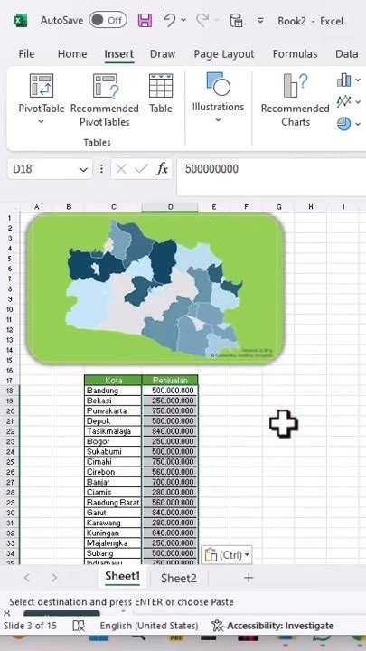 Bikin Maps Di Excel Excel Exceltips Exceltricks Tutorexcel Belajarexcel Excelpemula Youtube